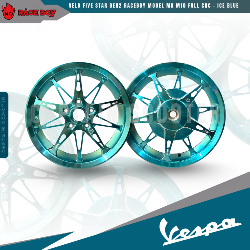 Jual RACEBOY VELG FIVE STAR GEN2 RACE BOY Model MK M10 ICE BLUE FulL ...