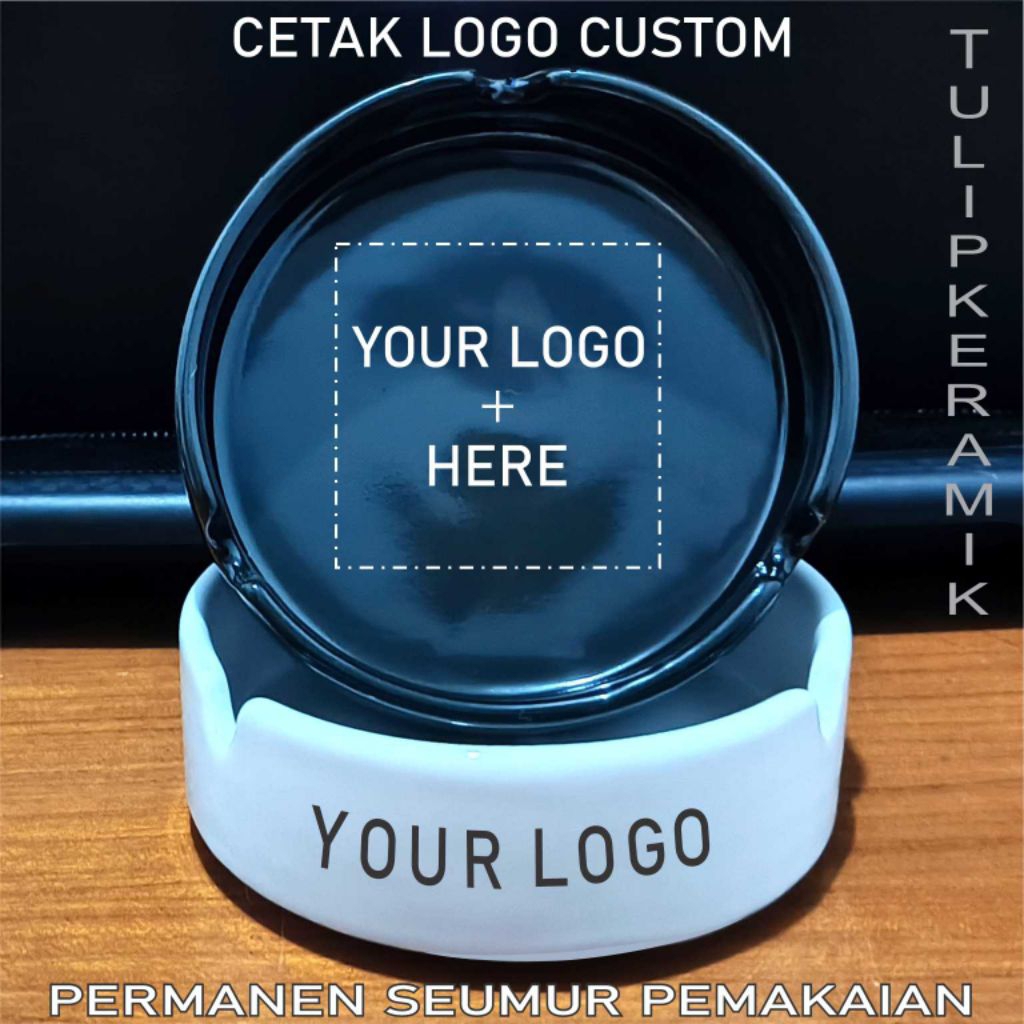 Jual Asbak Keramik logo custom permanen satuan Pre-order | Shopee Indonesia
