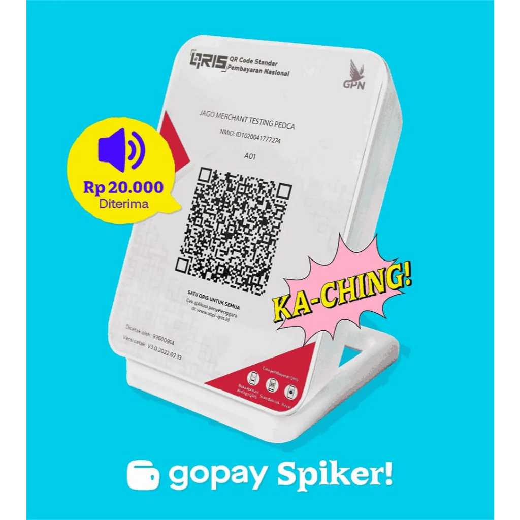 Jual QRIS Soundbox GoPay Spiker dengan Notifikasi Suara Jelas & Layar 2 ...