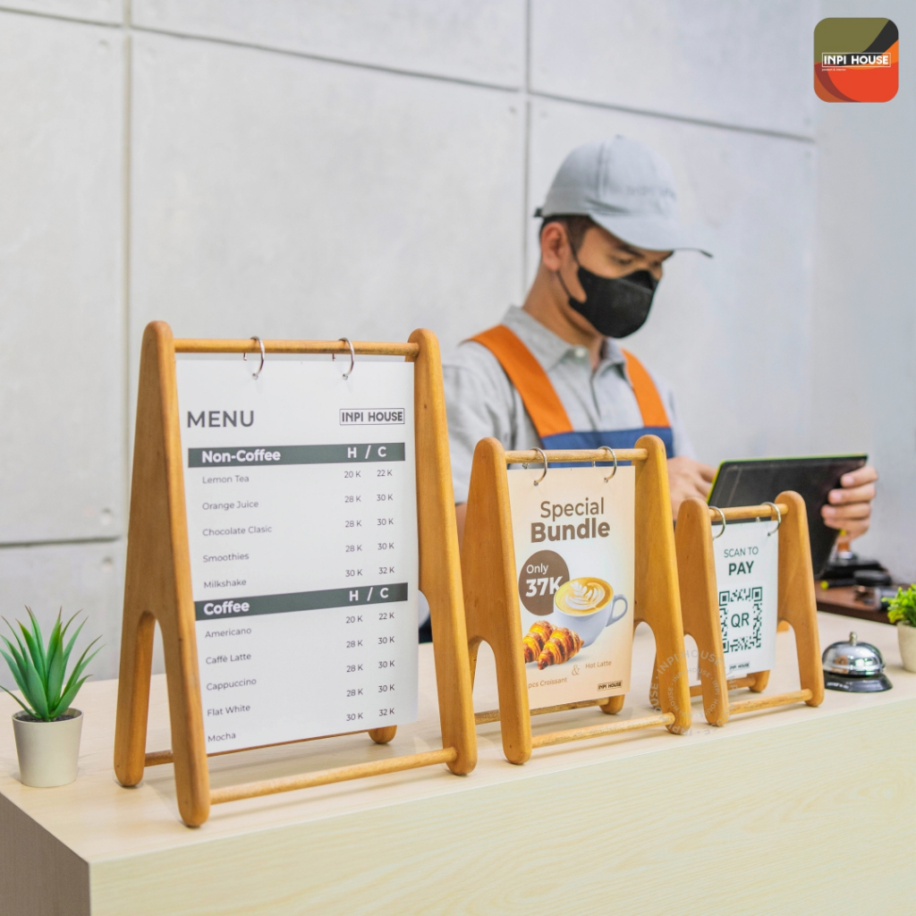 Jual INPI HOUSE Signage Standing Menu - Stand Papan Tanda Menu Gantung ...