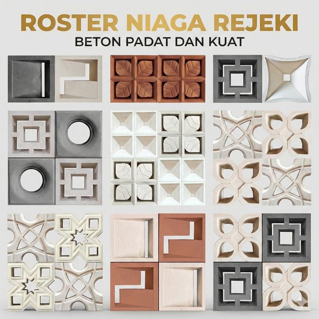 Jual Roster Beton Minimalis, Loster Kombinasi, ukuran 20x20, Loster ...