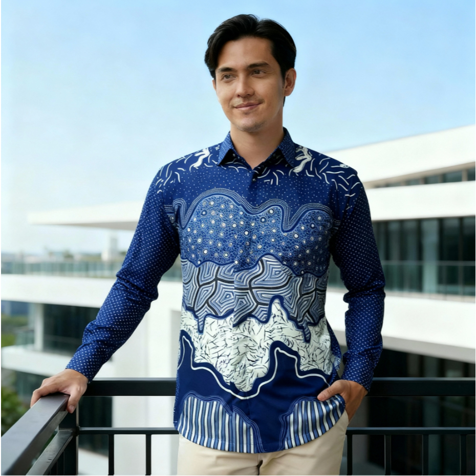 Jual Doa Bukna Kemeja Batik Lengan Panjang Gaya Modern Minimalis ...