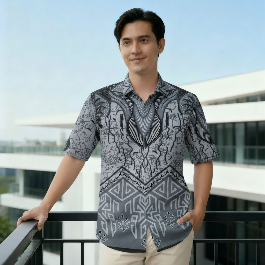Jual Doa Bukna Kemeja Batik Lengan Pendek Gaya Modern Minimalis ...