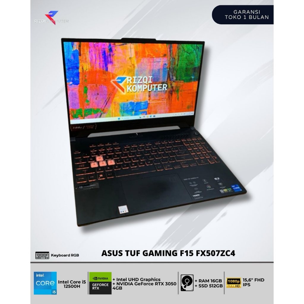 Jual Asus Tuf Gaming F15 FX507ZC4 Intel Core i5-12500H RAM 16GB SSD ...