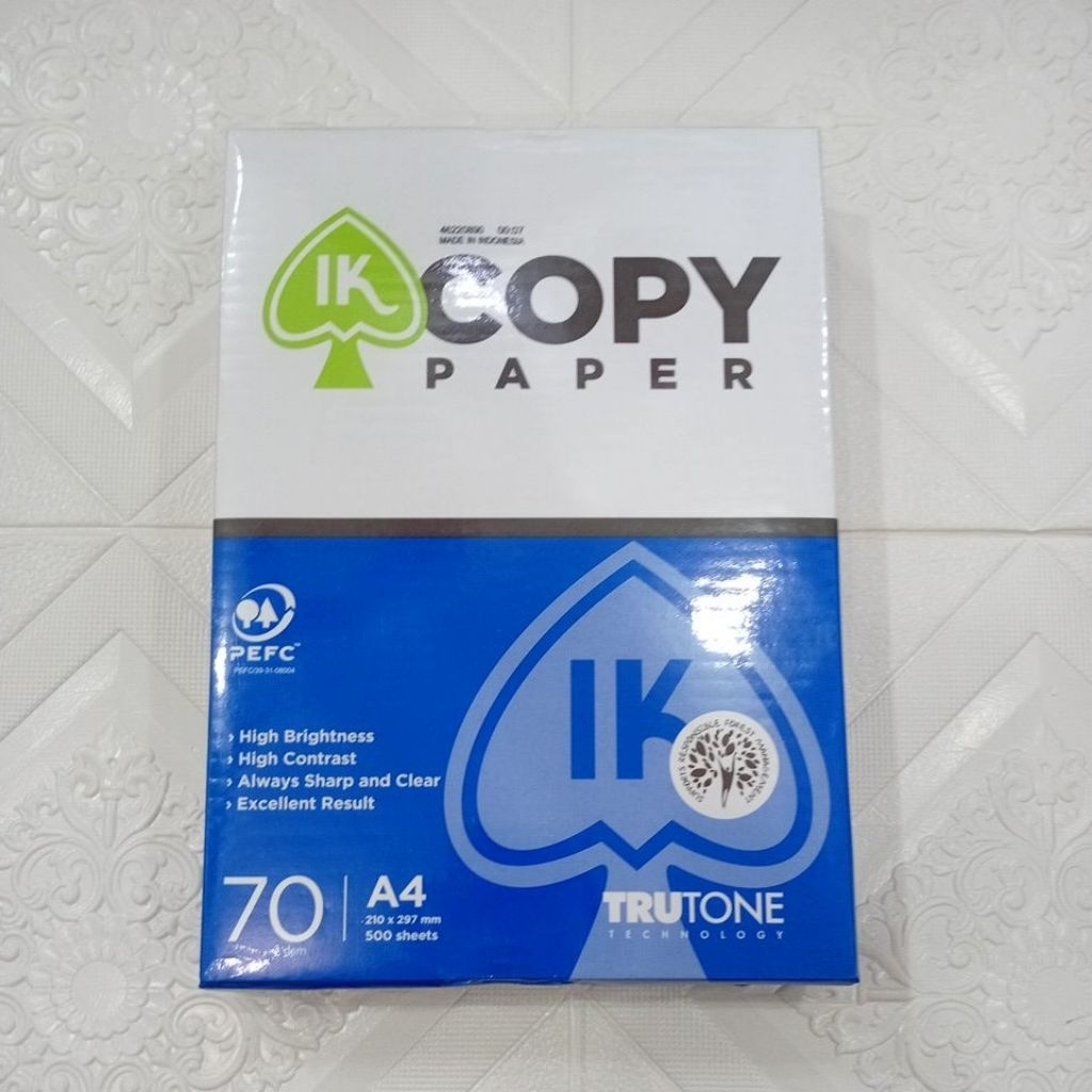 Jual Hvs IK copy paper a4 70 gsm 1 rim (500 lembar) | Shopee Indonesia
