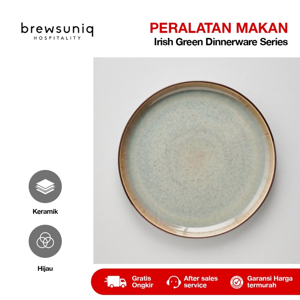 Jual Brewsuniq - Irish Green Piring Makan Mangkuk Tableware Ceramic ...
