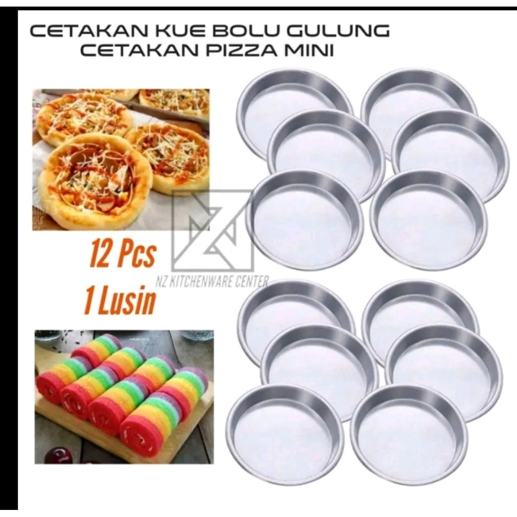 Jual 12 PCS CETAKAN PIZZA MINI UKURAN 12 CM | Shopee Indonesia