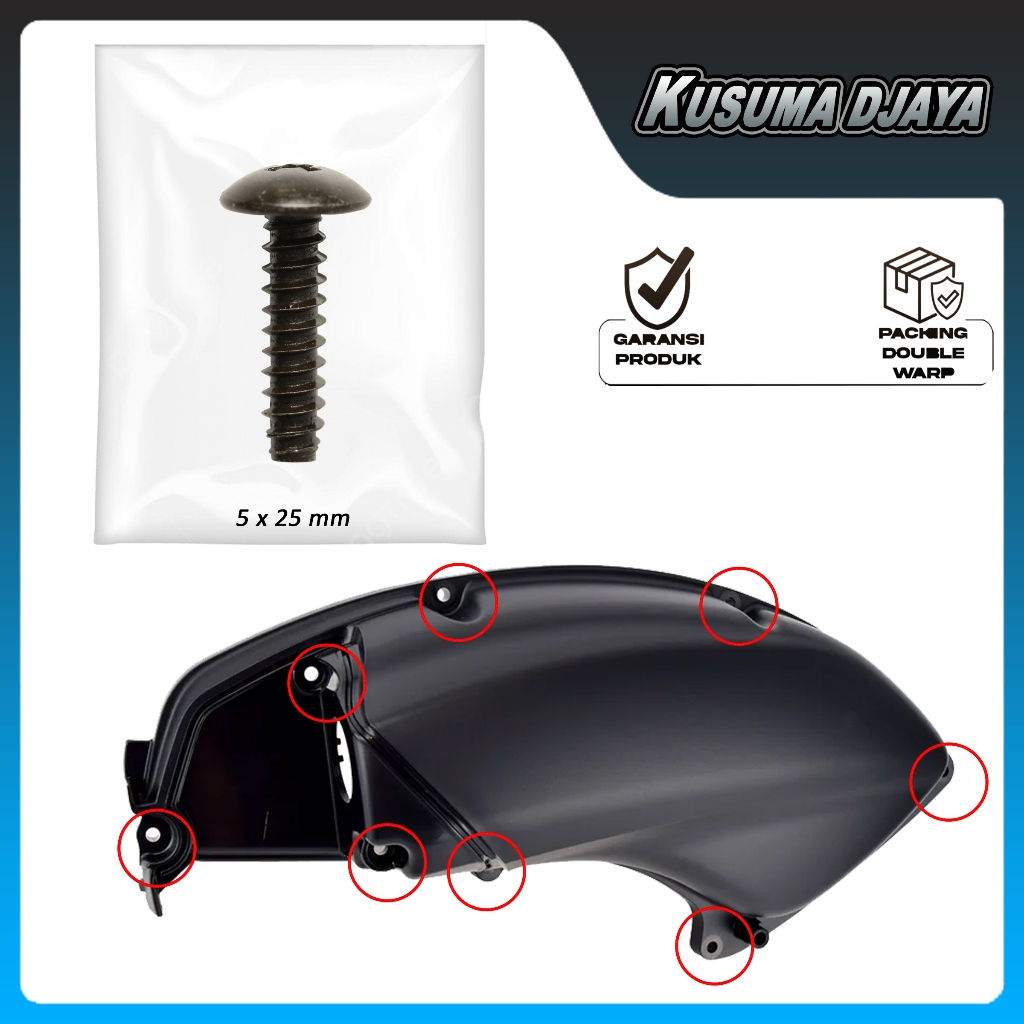 Jual BAUD BAUT 5X25 BOX COVER TUTUP FILTER UDARA NMAX 150 SATUAN ...