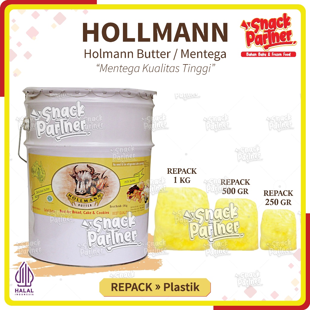 Jual HOLLMANN BUTTER Repack 250 500 GR / 1 KG - Hollman Holman Holmann ...