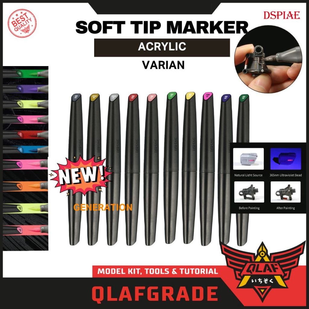 Jual Dspiae Marker SOFT TIP acrylic panel line dspiae - gundam marker ...