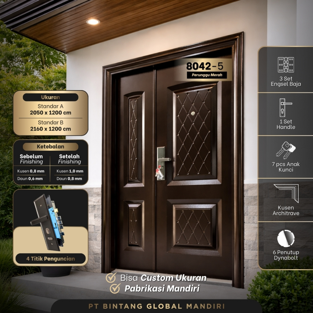 Jual IPB - (LUXURY MS 8042) Set Pintu Plat Baja Utama Mother And Son ...