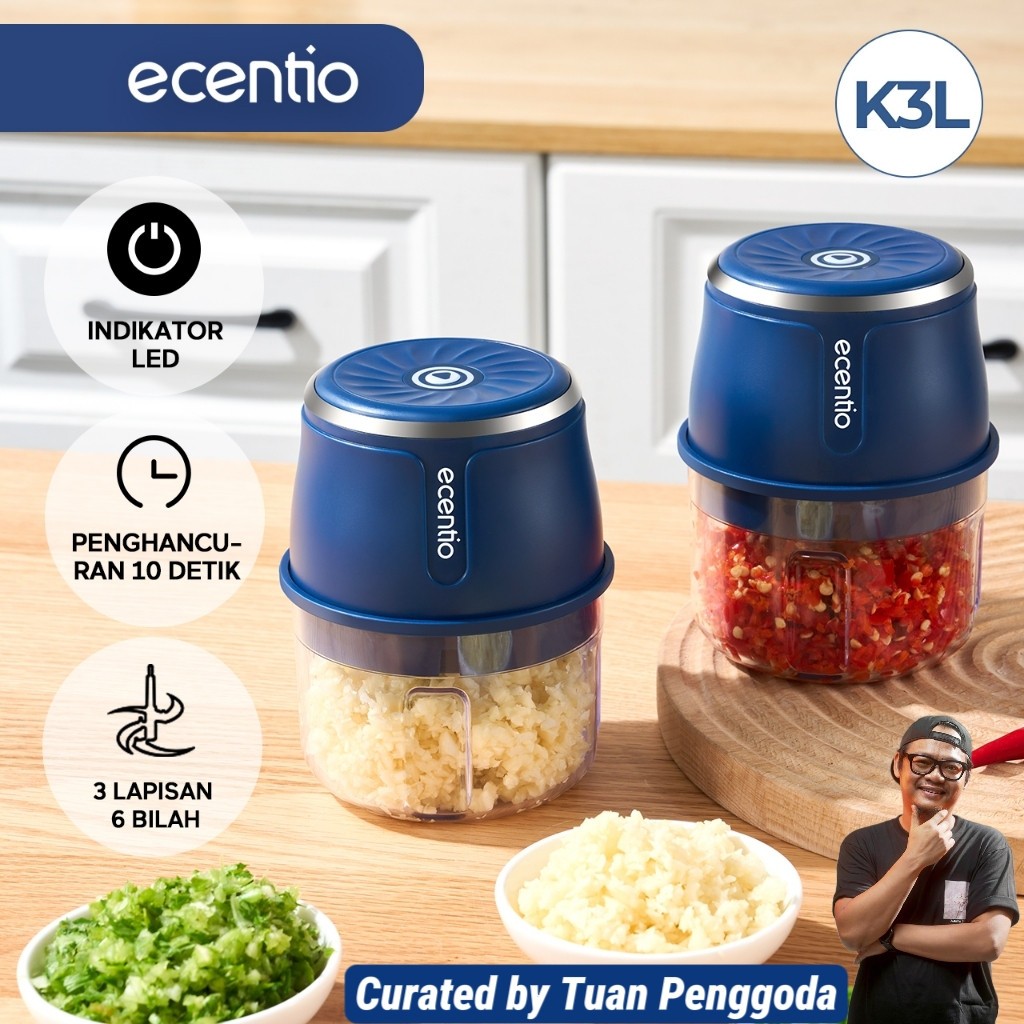 Jual Ecentio Blender Mini Chopper 250ml 6 Pisau dengan Pisau Tahan ...