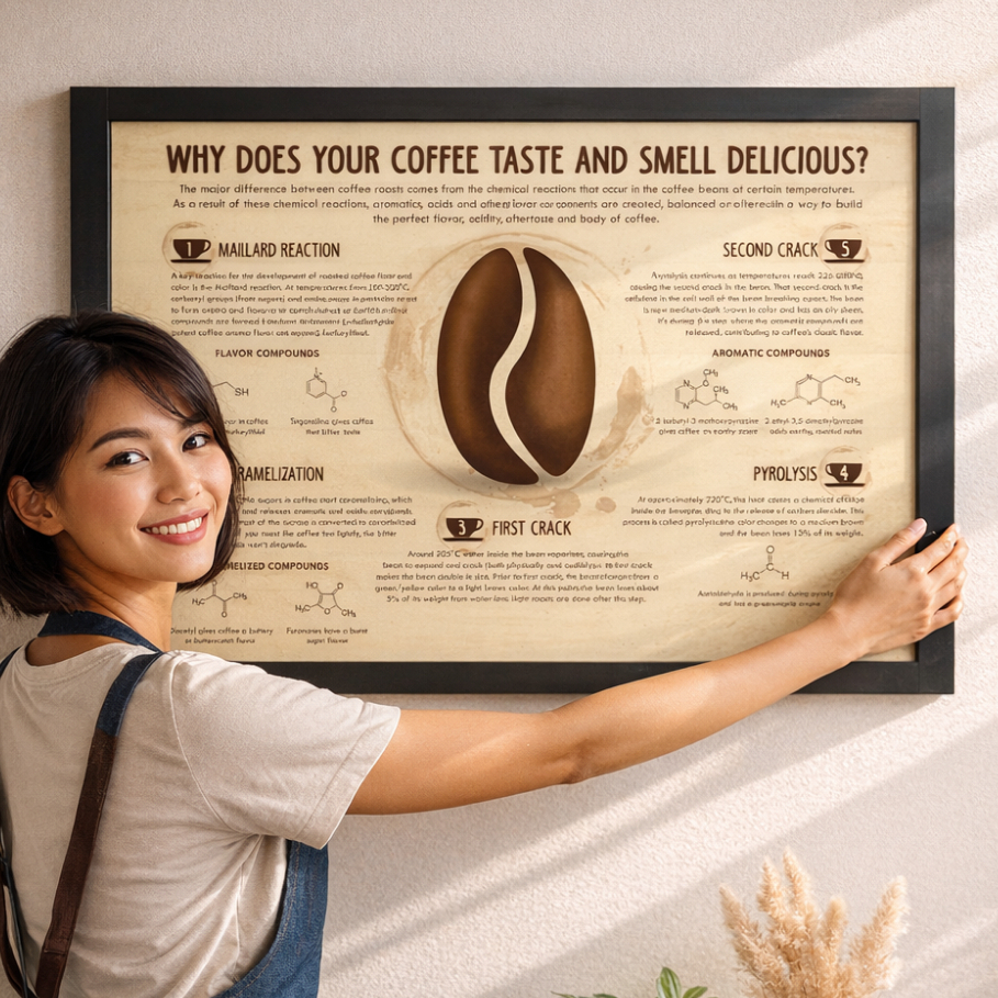 Jual Poster Kopi Delicious Coffee Flavor & Aroma Guide - Sensory ...