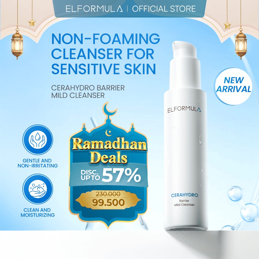 Jual ELFORMULA Cerahydro Mild Cleanser Facial Wash For Sensitive Skin ...