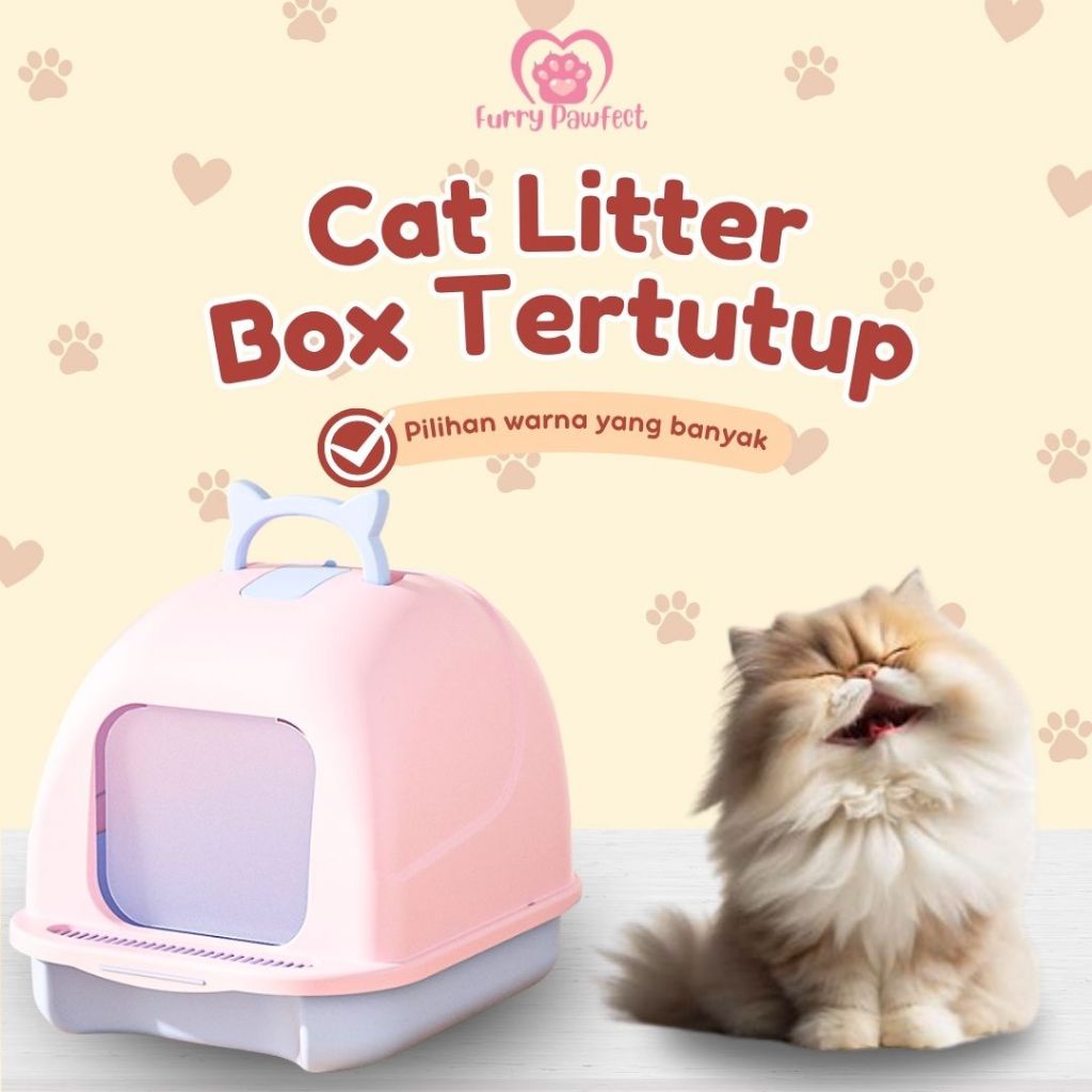 Jual Cat Litter Box Tertutup - Tempat Kucing Poop Tertutup - Bak Pasir ...