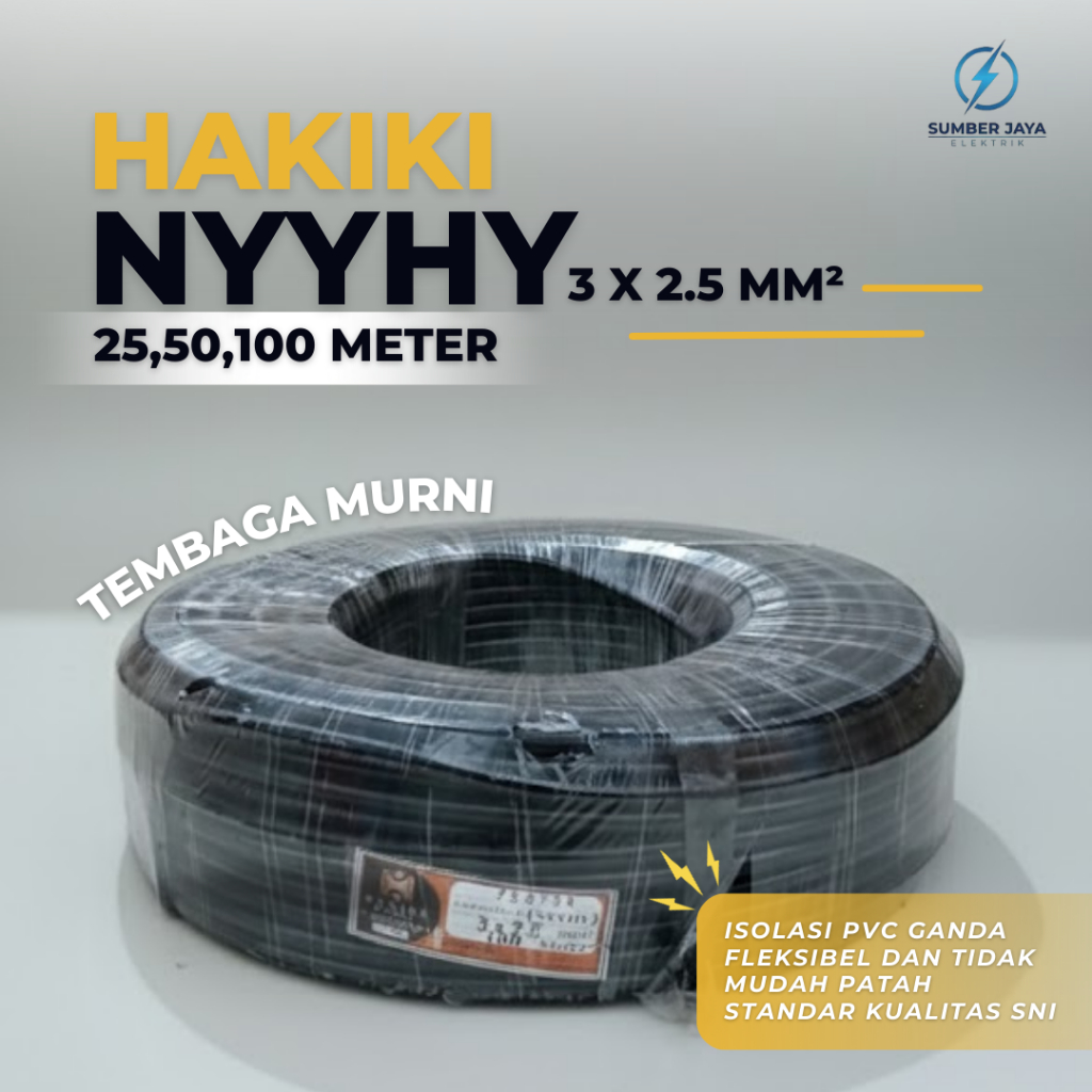 Jual Kabel NYYHY 3X2.5mm Hakiki Meteran | Shopee Indonesia