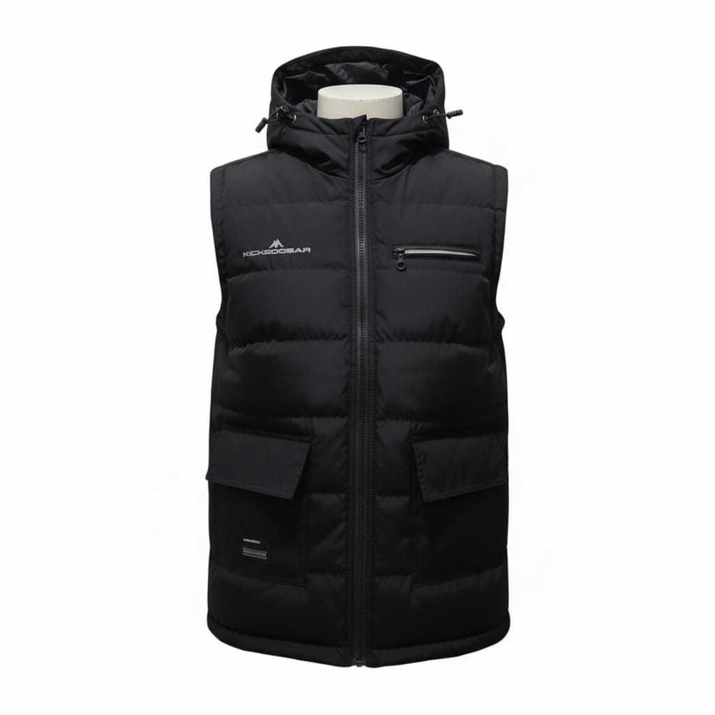 Jual Kicksoogar Rompi Pria Puffer Hitam Hoodie – Hangat & Stylish ...