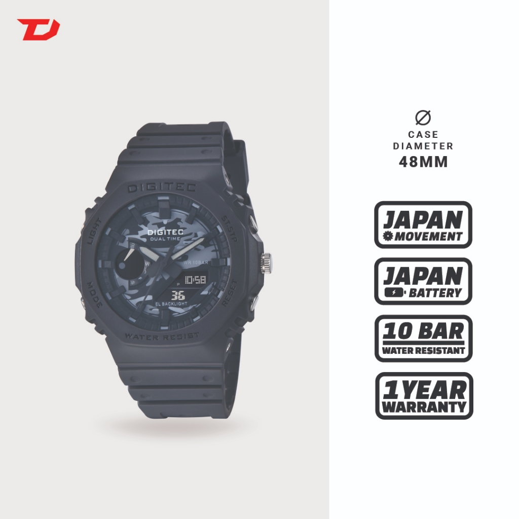 Jual Jam Tangan Digital Unisex DIGITEC DA-2119T | Shopee Indonesia