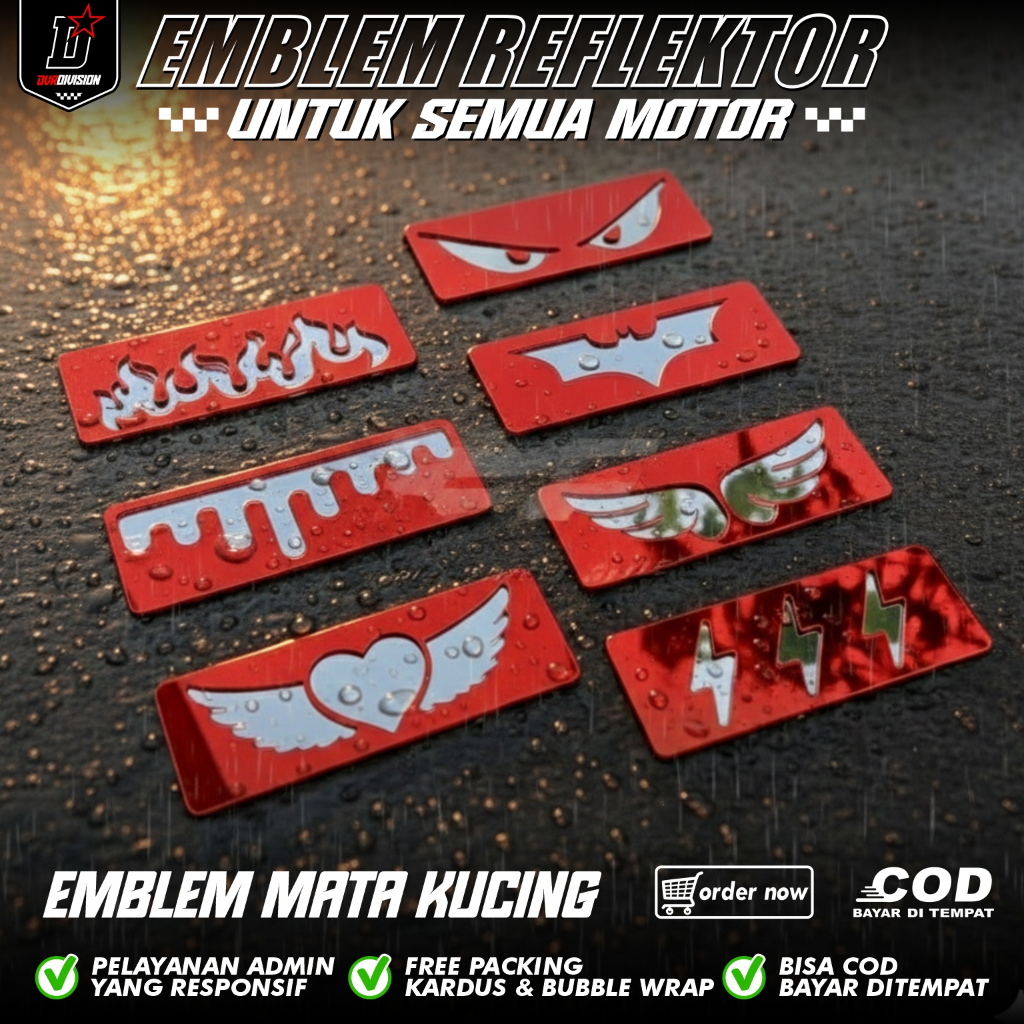 Jual Emblem Reflektor Mata Kucing Variasi Spakbor Motor Scoopy,Vario ...