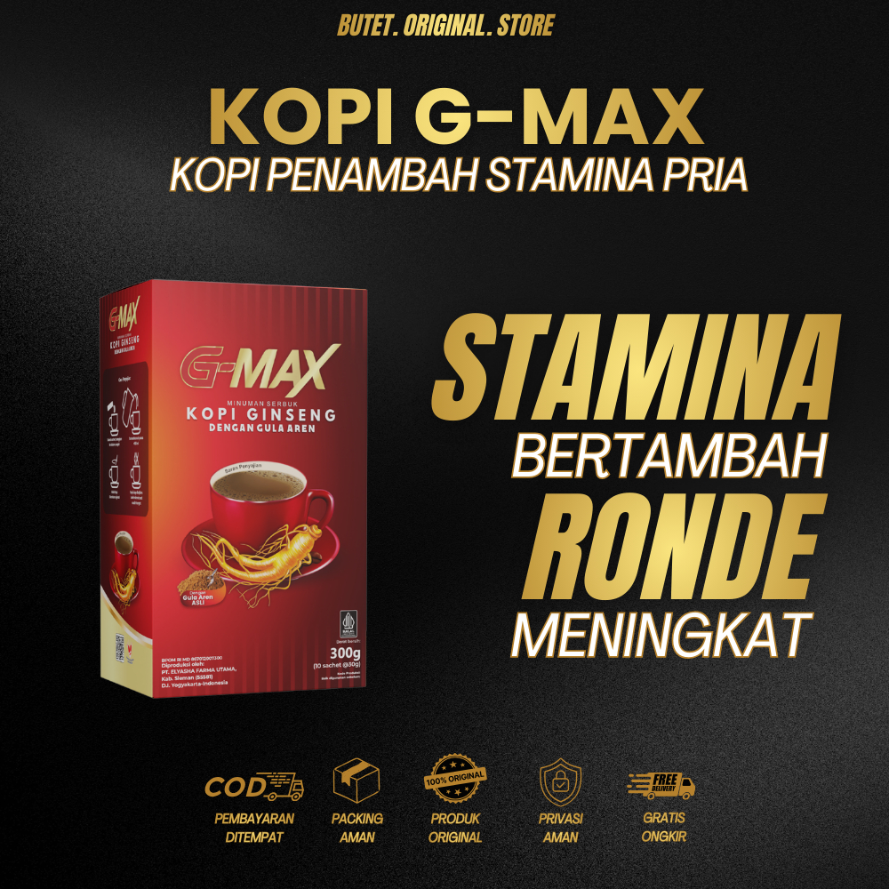 Jual Kopi G-max Original Minuman Penambah Stamina Pria BPOM HALAL (1 ...
