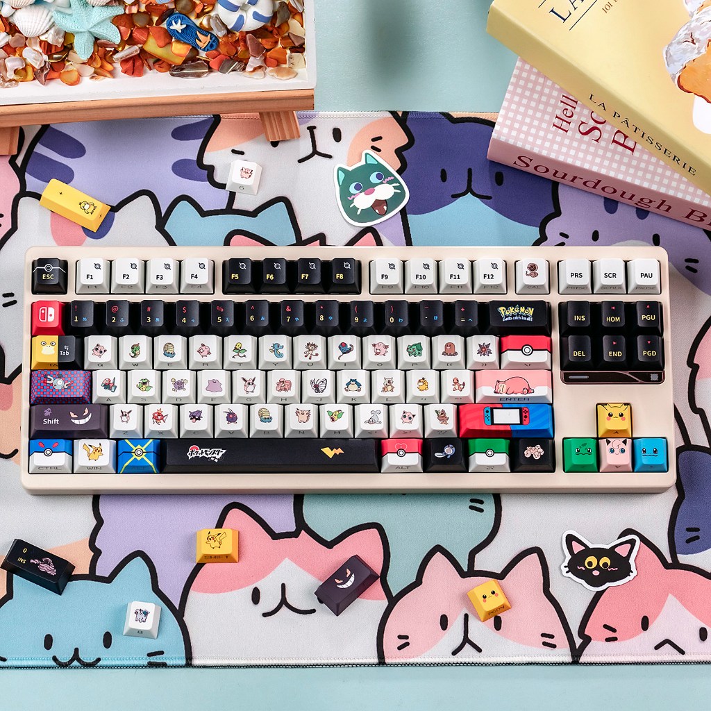 Jual Pokemon Keycaps pocket monster PBT Cherry profile Cahaya Sisi ...