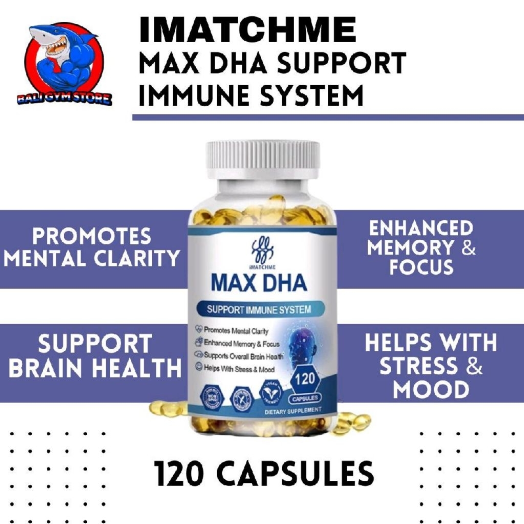 Jual Imatchme MAX DHA Omega Fish Oil 120 Kapsul suplemen Kesehatan Otak ...