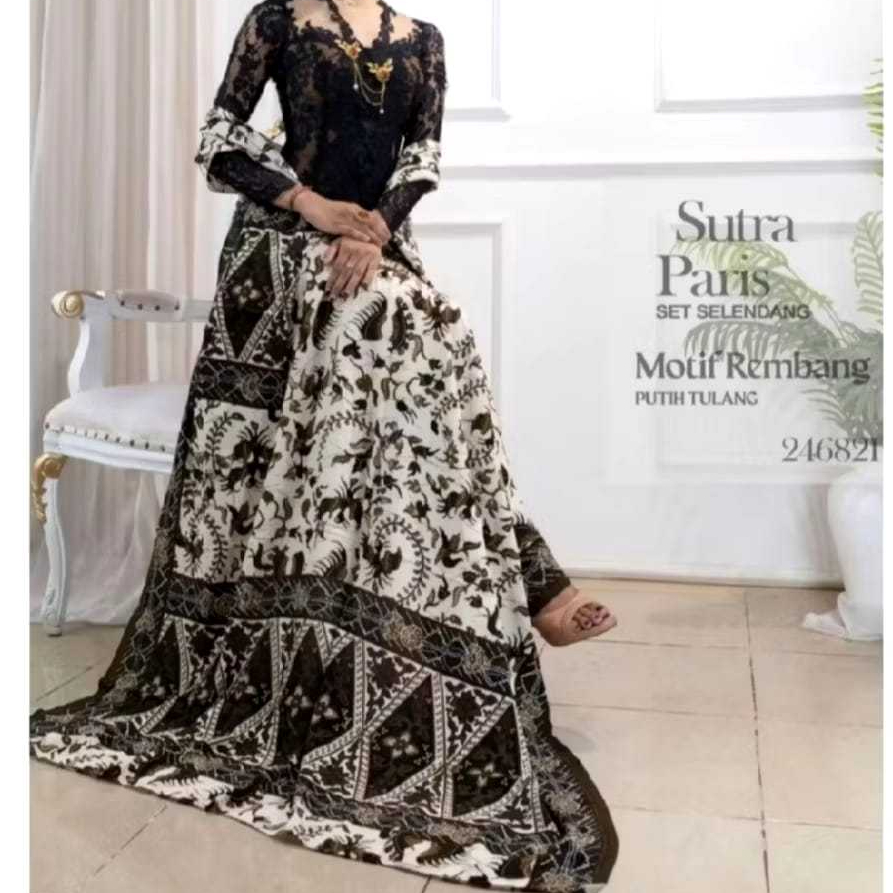 Jual Kamen Lembaran Set Selendang Warna Krem Dari Semi Sutra Asli Bali ...