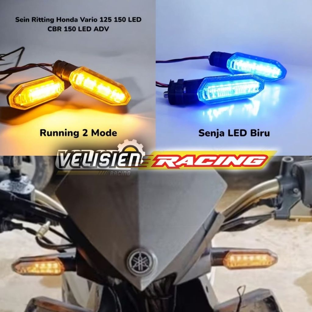 Jual Lampu Sen LED CBR150R CB150R Vario 150 ADV PCX Running Senja 2 Mode Sein Riting Universal ...