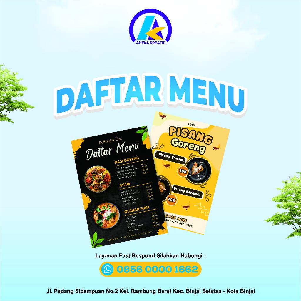 Jual Cetak Daftar Menu | Shopee Indonesia