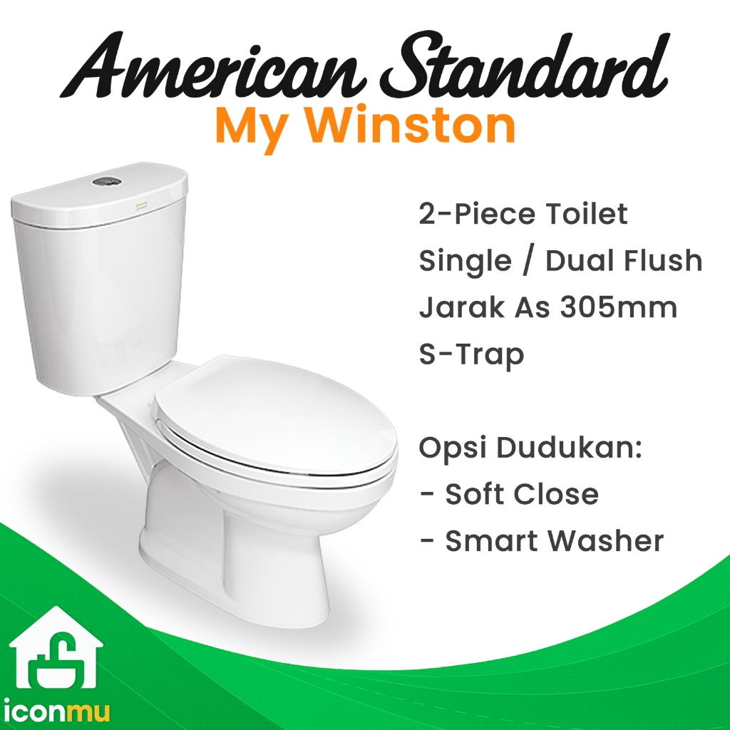 Jual American Standard Kloset Duduk My Winston Single Dual Flush As 30 ...