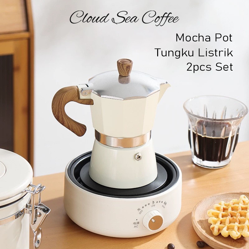 Jual Mocha Pot Espresso Maker Kopi Pot Octagonal Shape Moka Pot ...