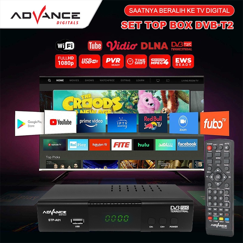 Jual Advance Set Top Box STP-A01 Receiver TV Digital STB DVB-T2 ...
