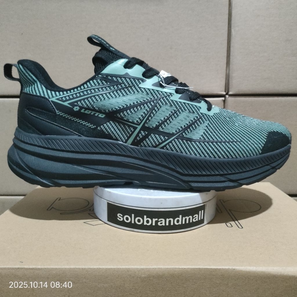 Jual SEPATU RUNNING LOTTO EBRU BLACKGREEN_sz40/LOTRU250404A | Shopee ...