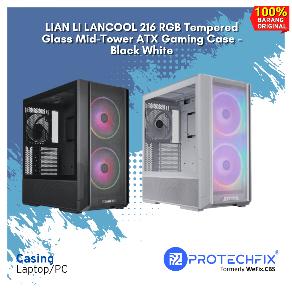 Jual LIAN LI LANCOOL 216 RGB Tempered Glass Mid-Tower ATX Gaming Case ...
