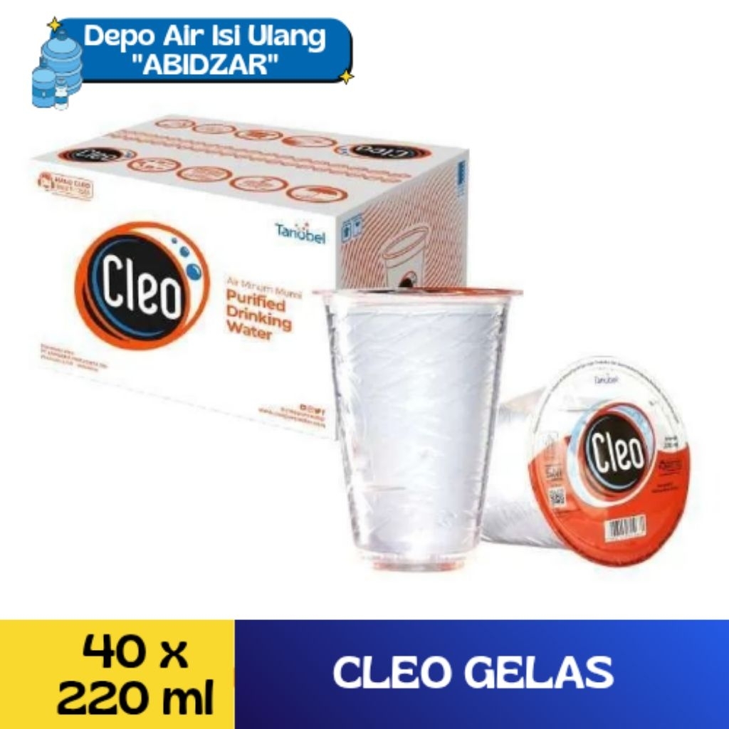 Jual CLEO GELAS 220ML ( 1 DUS ISI 40 GELAS ) AIR MINUM CLEO / CLEO AIR ...