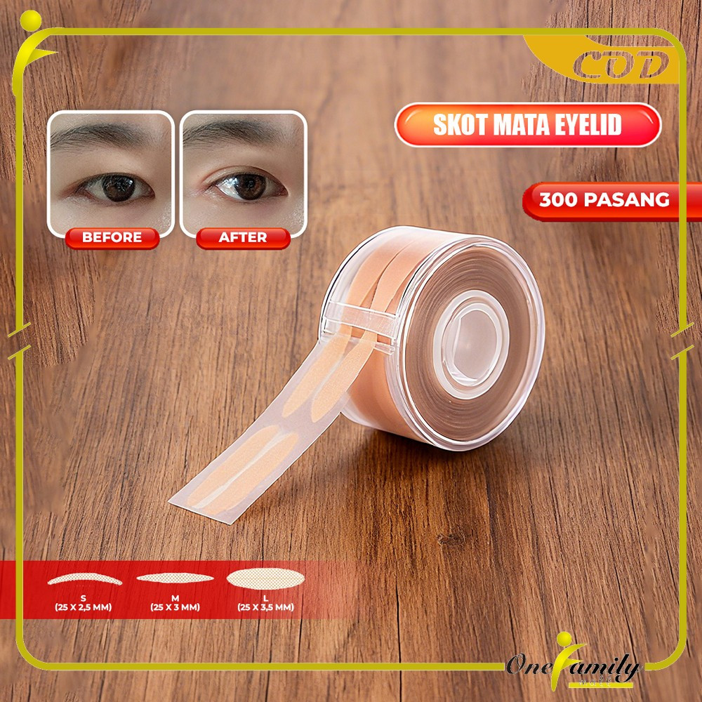Jual ONE-K147 Skot Mata Eyelid Tape Roll ISI 300 PASANG Scot Mata ...