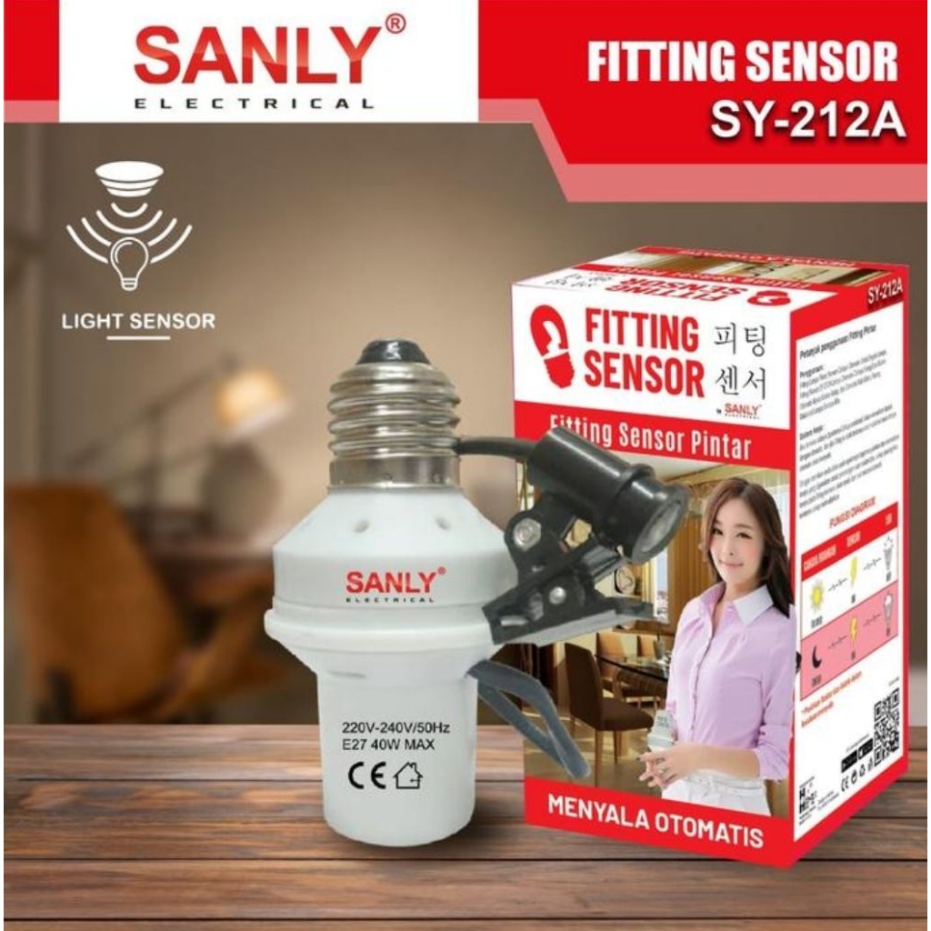 Jual Fitting Lampu Sensor Cahaya Otomatis Sanly SY-212A Original ...