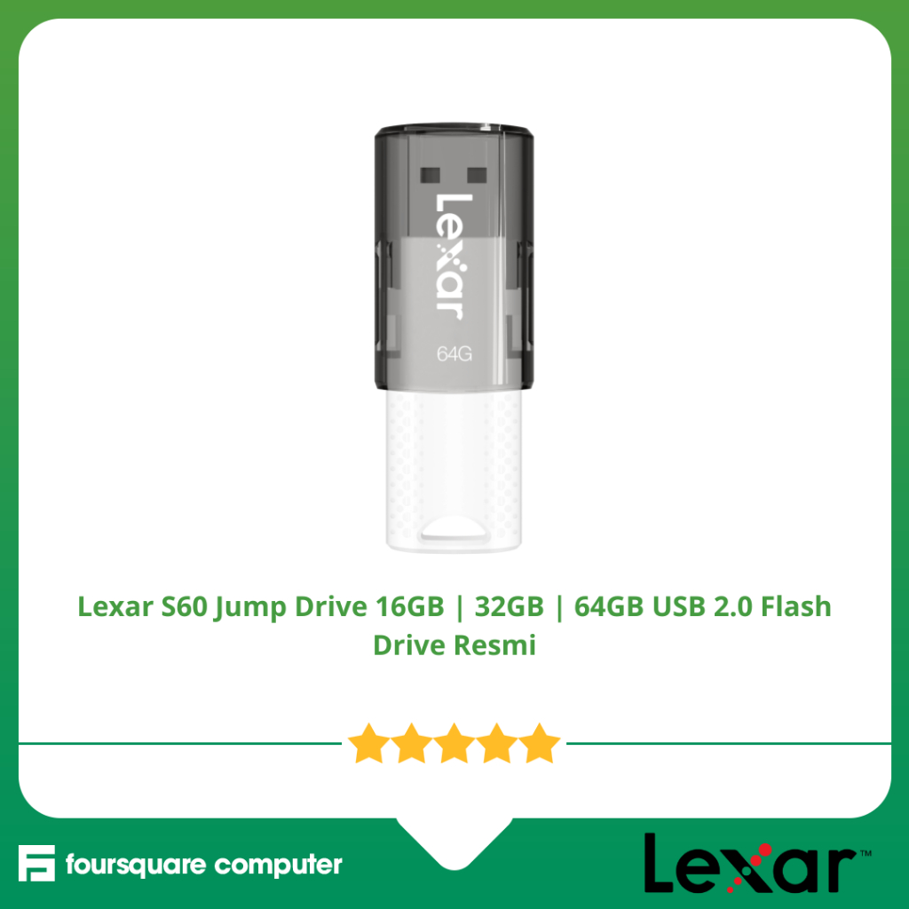 Jual Lexar S60 Jump Drive 16GB | 32GB | 64GB USB 2.0 Flash Drive Resmi ...