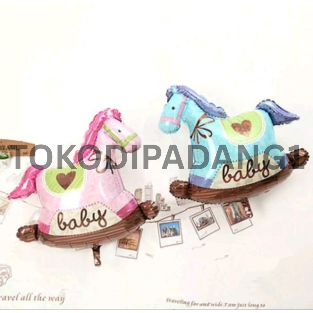 Jual TOKODIPADANG1 balon foil baby mini kuda / baby shower / balon tema ...