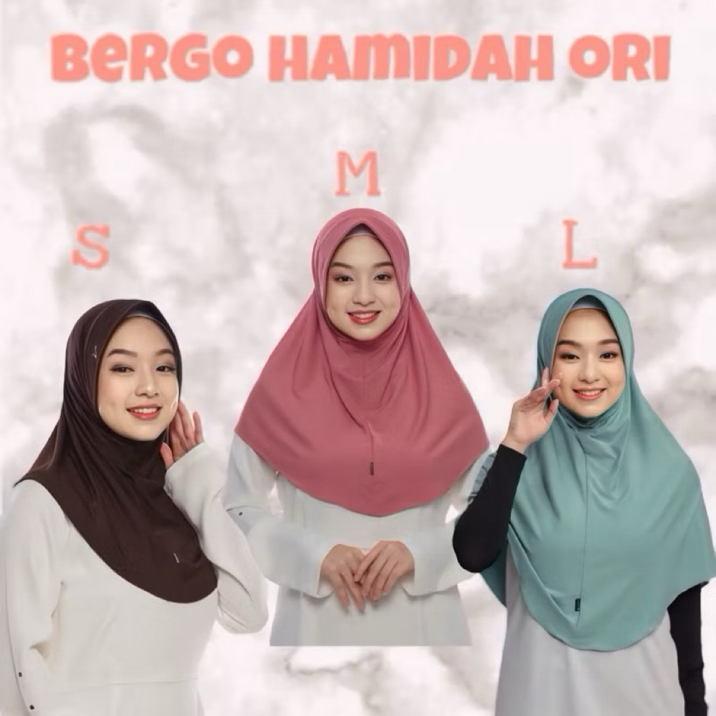 Jual Hijab Bergo Hamidah Ori Size S M L Pet Kecil | Shopee Indonesia