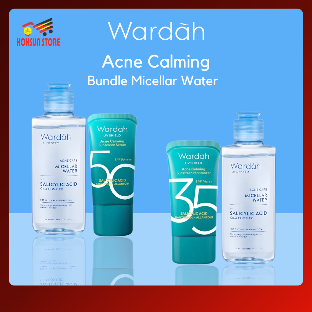 Jual Wardah Paket 2in1 Sunscreen Acne Calming Spf50 Spf35 Bundle ...