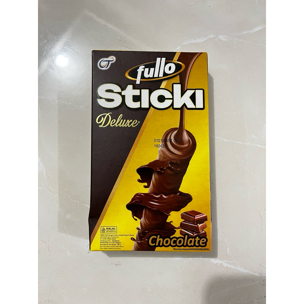 Jual Fullo Sticky Deluxe Chocolate wafer roll 36 gram | Shopee Indonesia