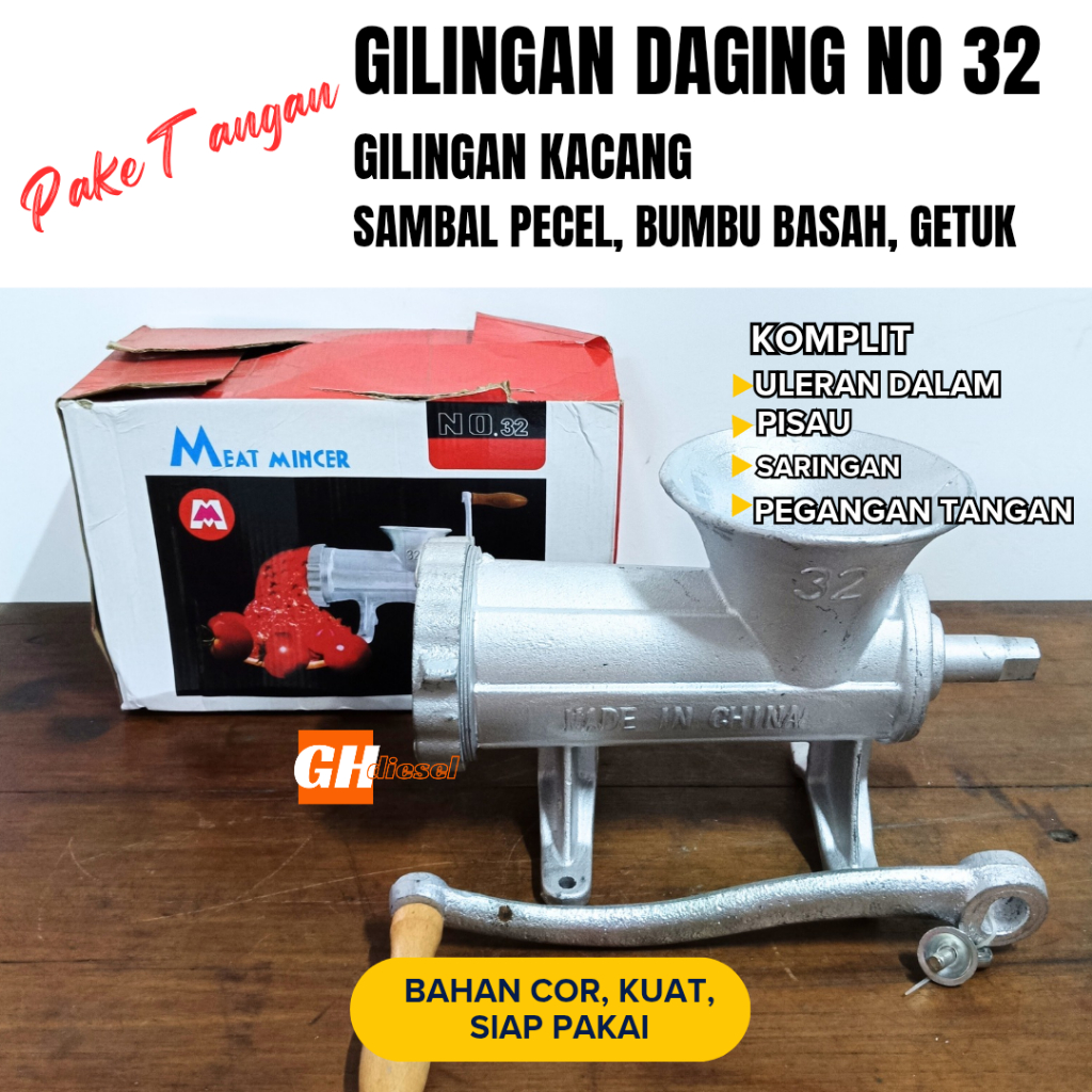 Jual MESIN MEAT MINCER GILINGAN DAGING NO 32 / BUMBU BASAH / GETUK ...