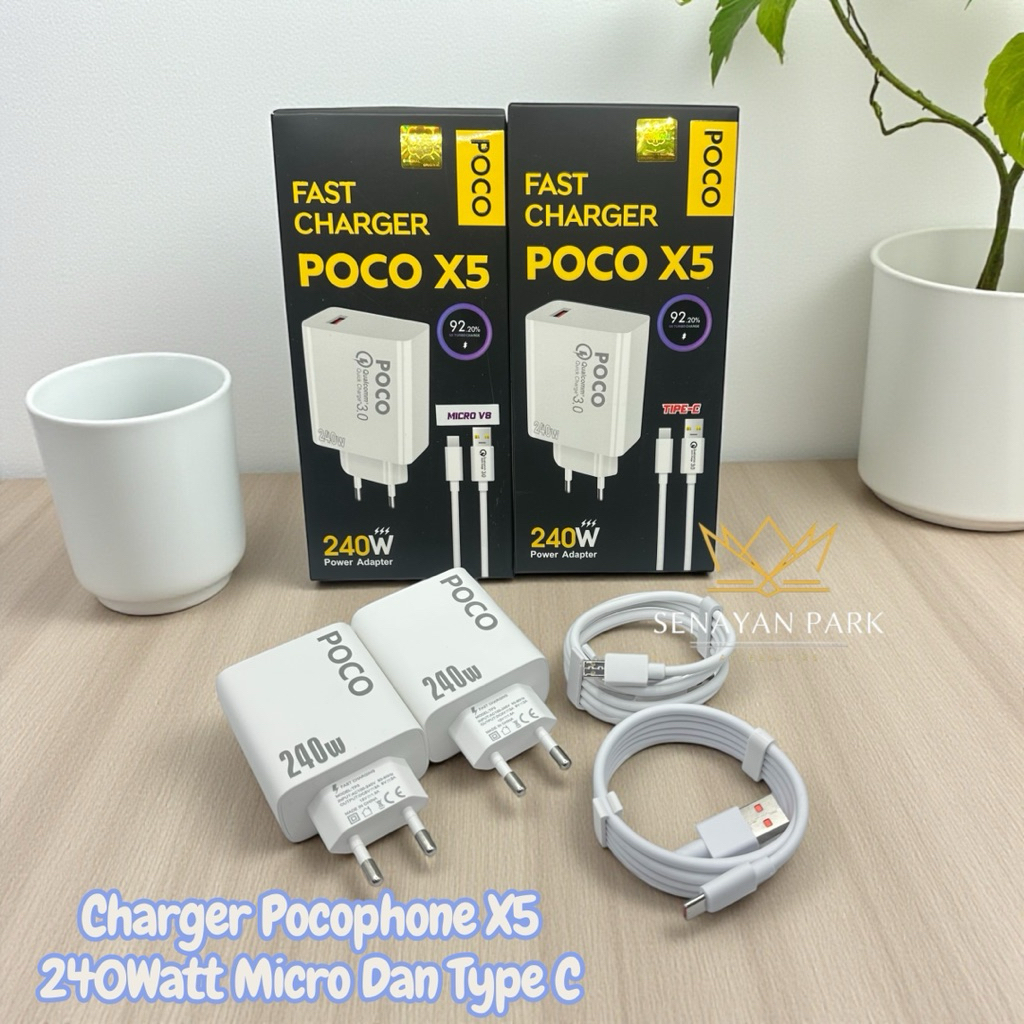 Jual Charger pocophone poco X5 240watt Support FastCharging Micro Dan ...