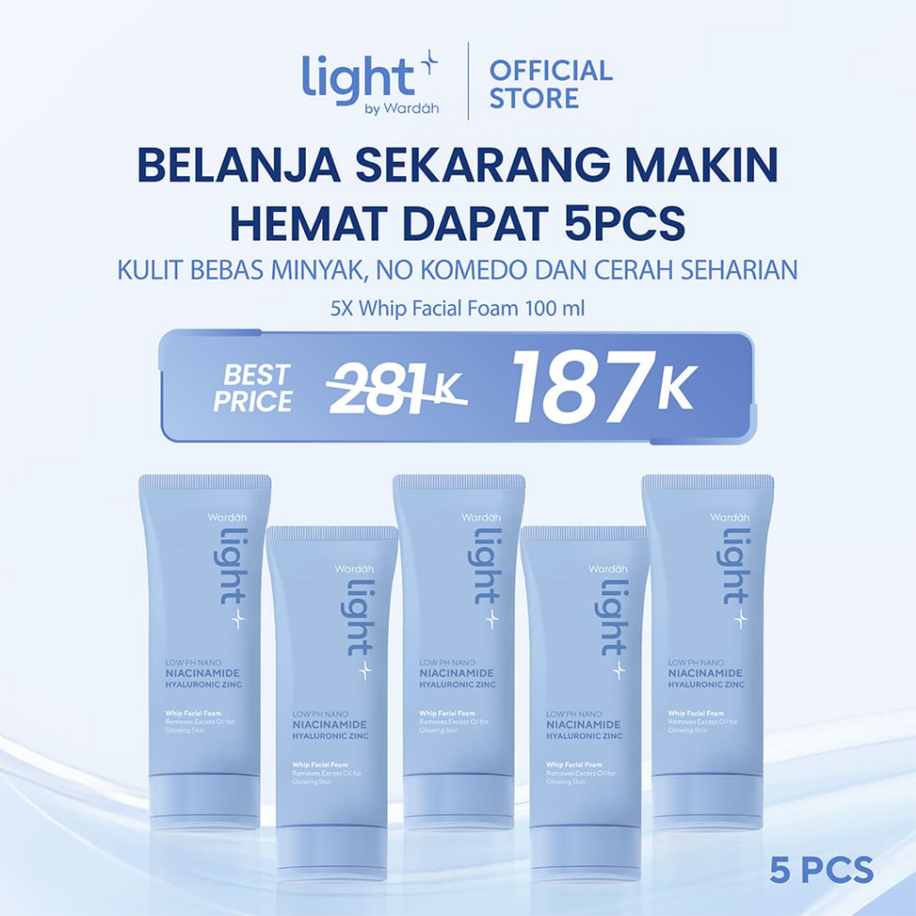 Jual [RESELLER PACK] 5 pcs Light+ by Wardah Low pH Nano Niacinamide ...