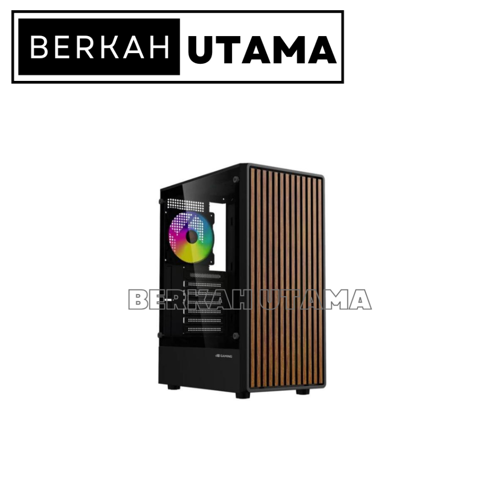Jual DIGITAL ALLIANCE OASIS WOOD TG | CASING PC GAMING CASE ATX + 4 FAN ...