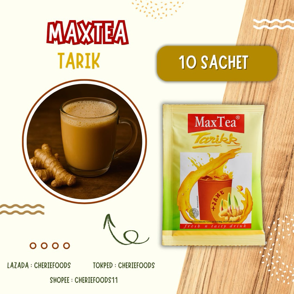 Jual Maxtea TEH TARIK Jahe / isi 10 sachet x 25gr | Shopee Indonesia