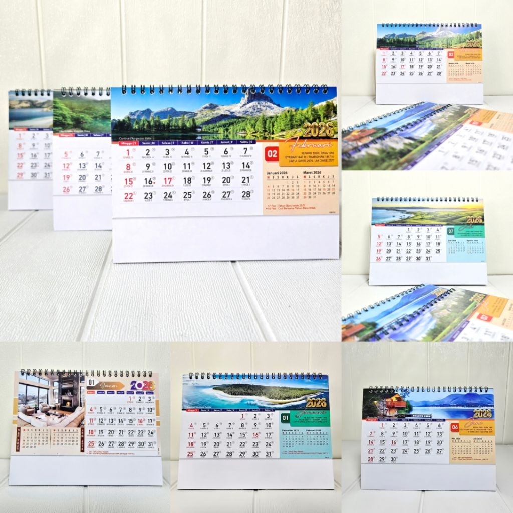 Jual KALENDER DUDUK / KALENDER MEJA TAHUN 2026 DENGAN MOTIF DAN GAMBAR ...