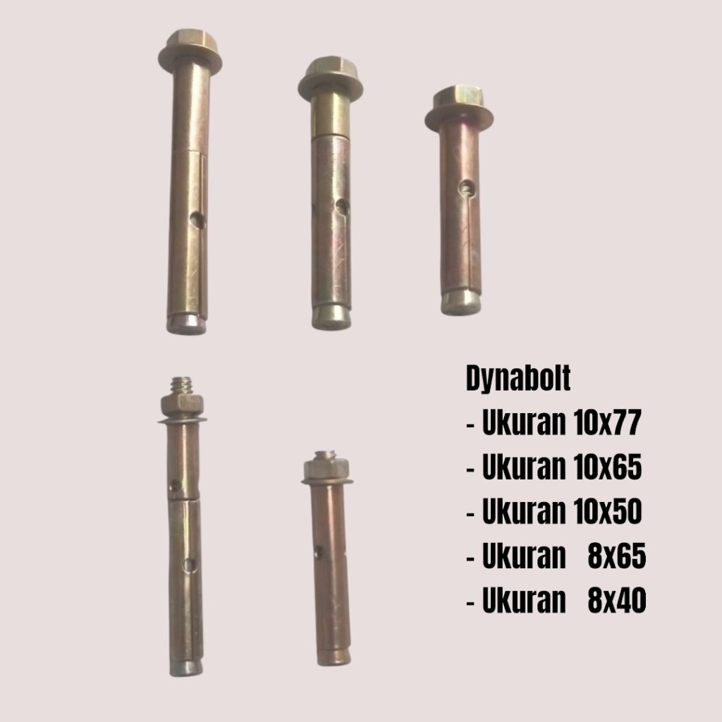 Jual Dynabolt Ukuran 10x77, 10x65, 10x50, 8x65 8x40, Ukuran M8 (8x65 ...