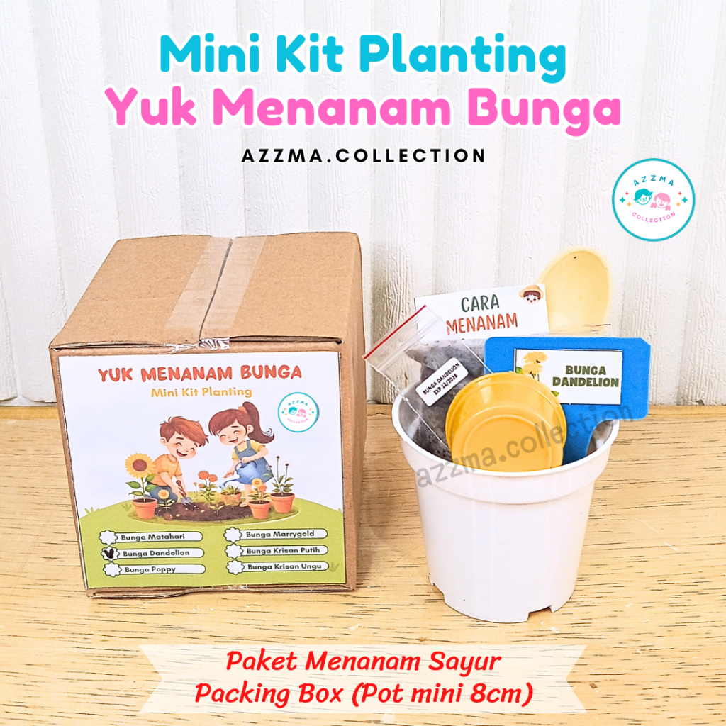 Jual Mainan Edukasi DIY Berkebun Bunga Souvenir Planting Kit Gardening ...